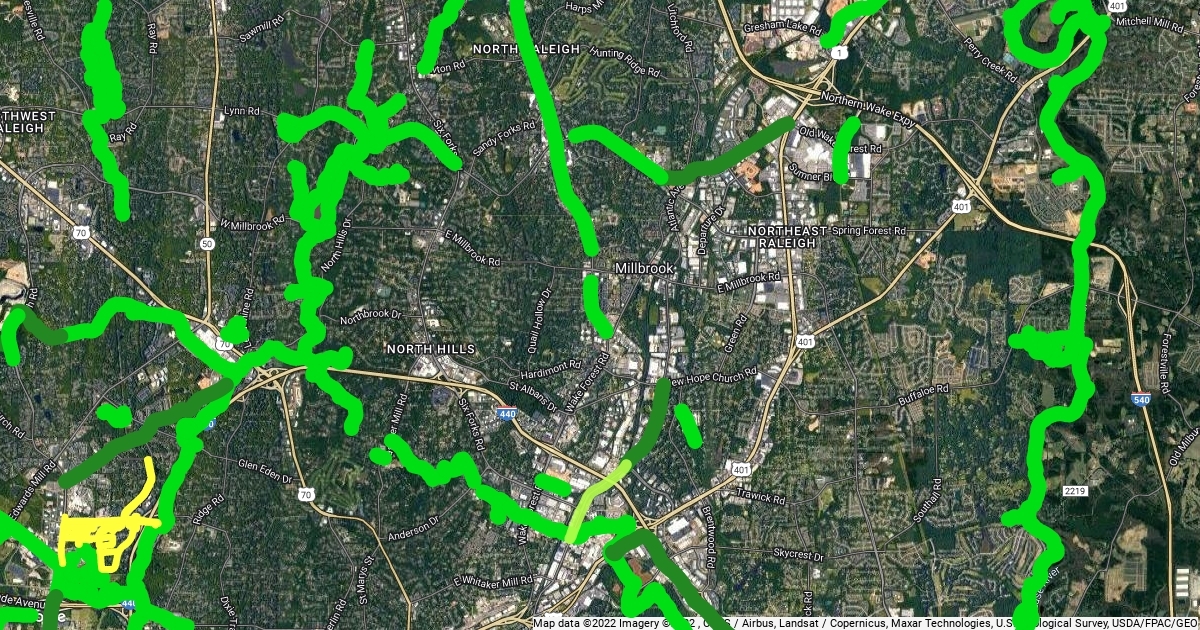 Raleigh Bike Access Map : Scribble Maps