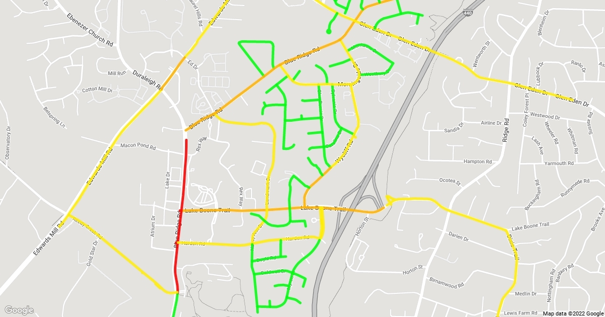 Raleigh Bike Accessibilty for Roads : Scribble Maps