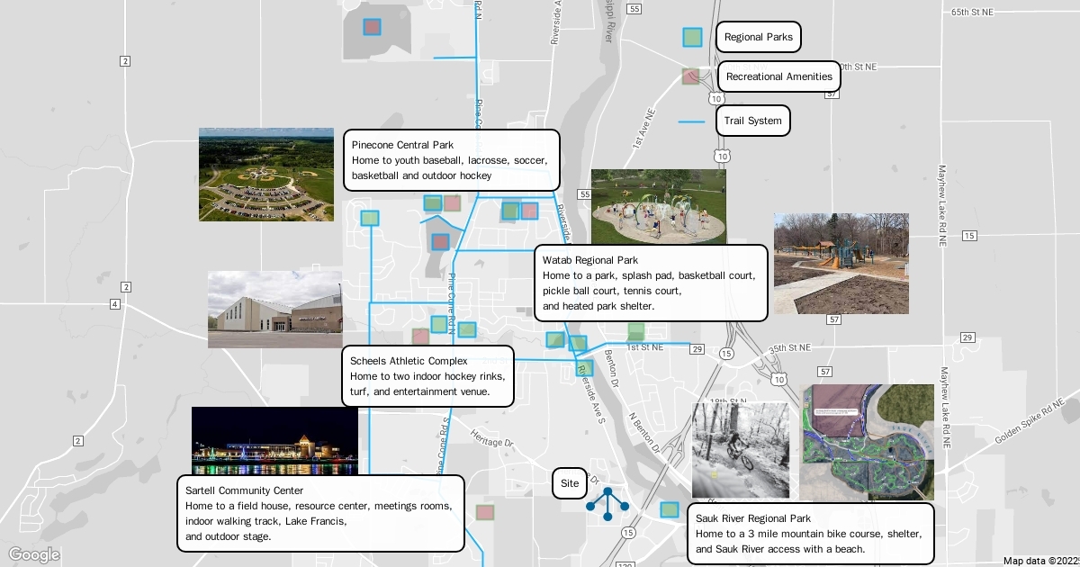 City of Sartell Parks and Amenities : Scribble Maps