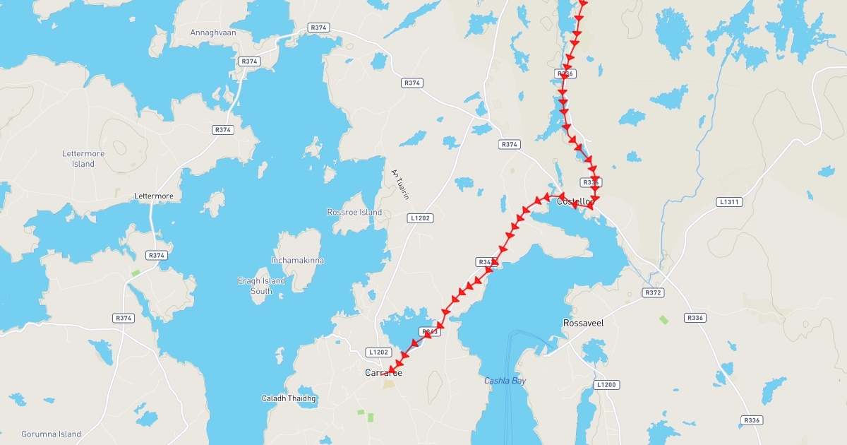 ROs Muc to Carraroe : Scribble Maps