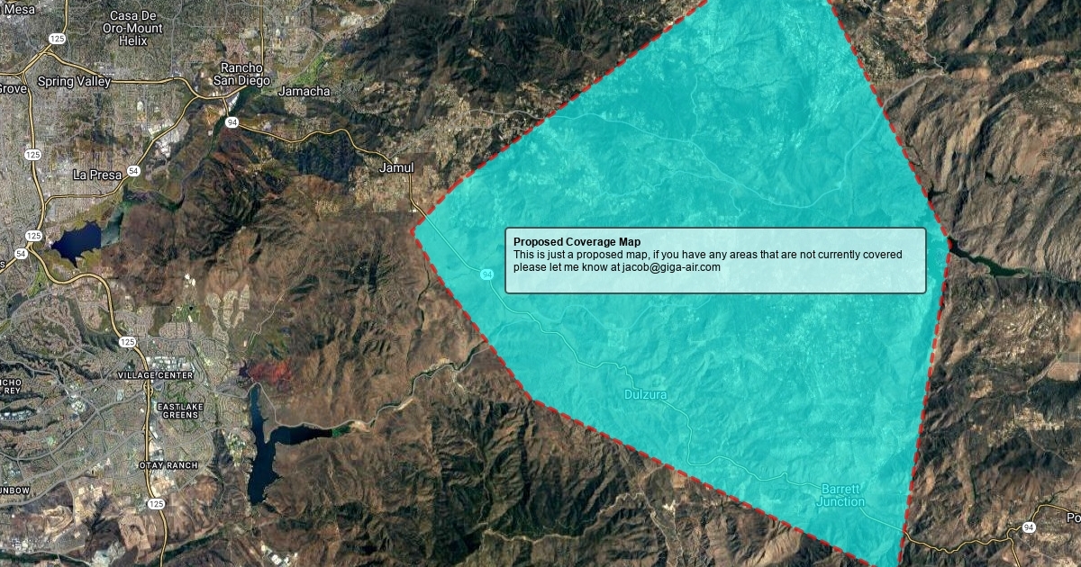 Giga-Air proposed coverage map : Scribble Maps
