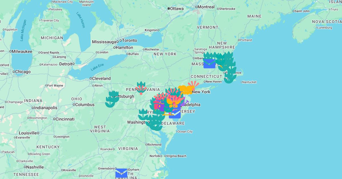 Map of southeast pa