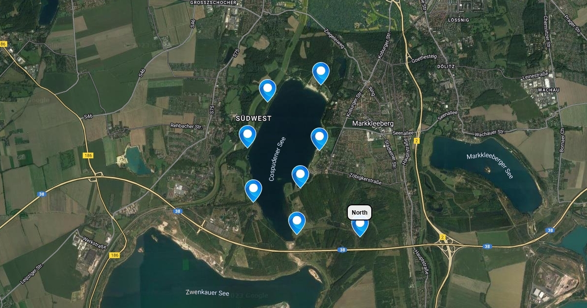 Cospudener See : Scribble Maps