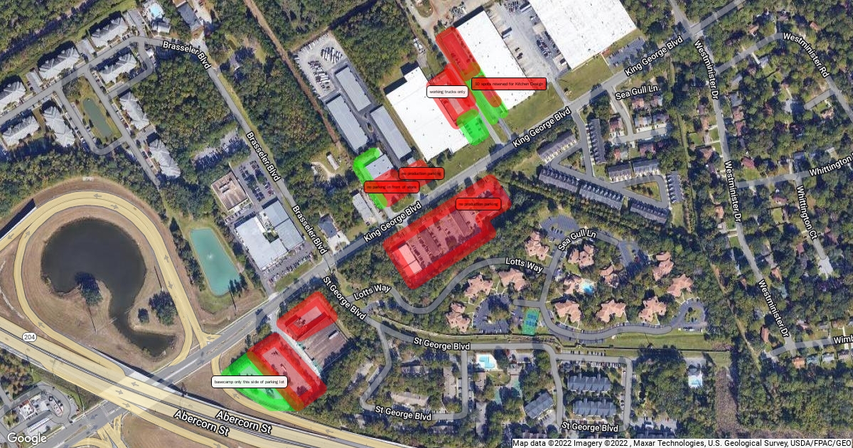 STAGE PARKING MAP : Scribble Maps