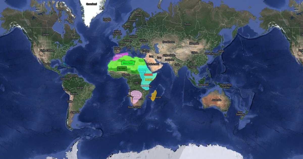 Scribble Map. AFRICA Geography Performance Task # 6 - Major Geographic Features : Scribble Maps