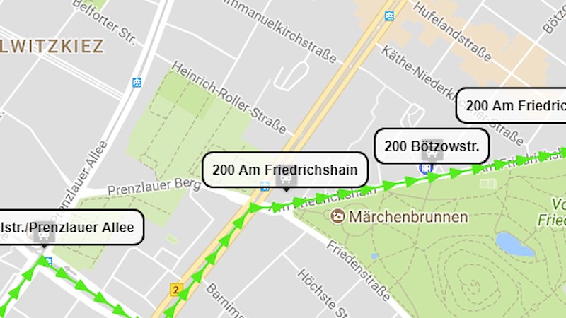 berlin bus 100 route map : Scribble Maps