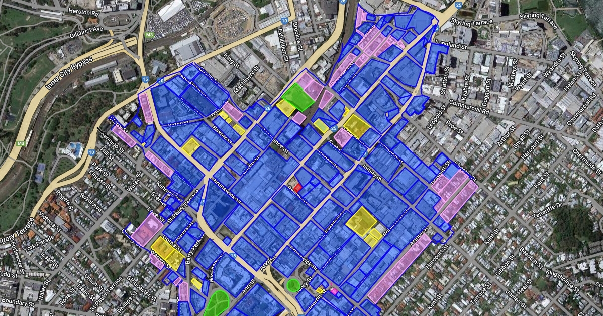 Land use map Fortitude Valley : Scribble Maps