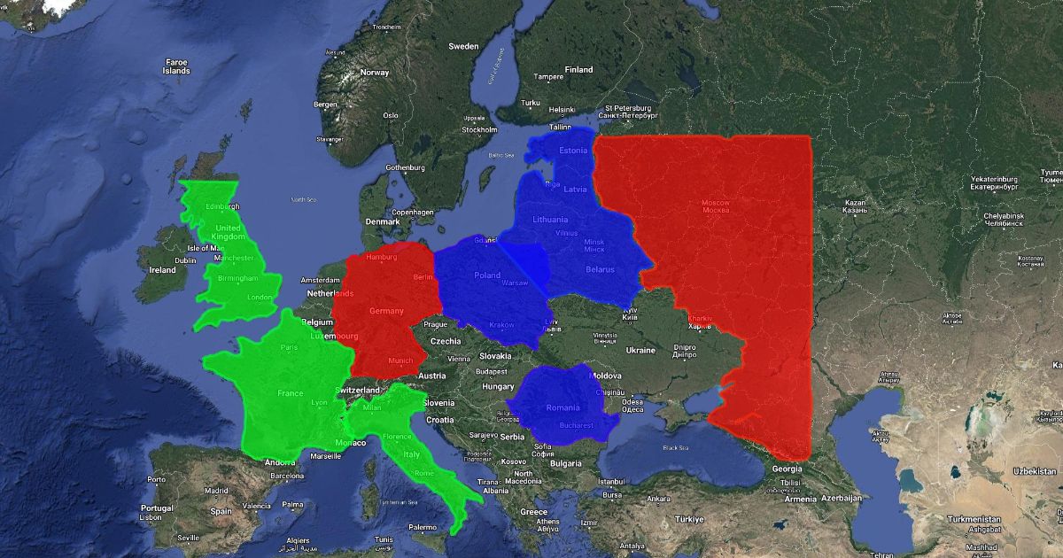 Euro WW1 Map (post) : Scribble Maps