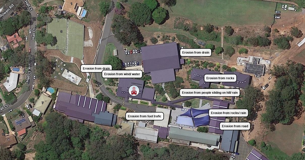 St Johns College erosion map : Scribble Maps