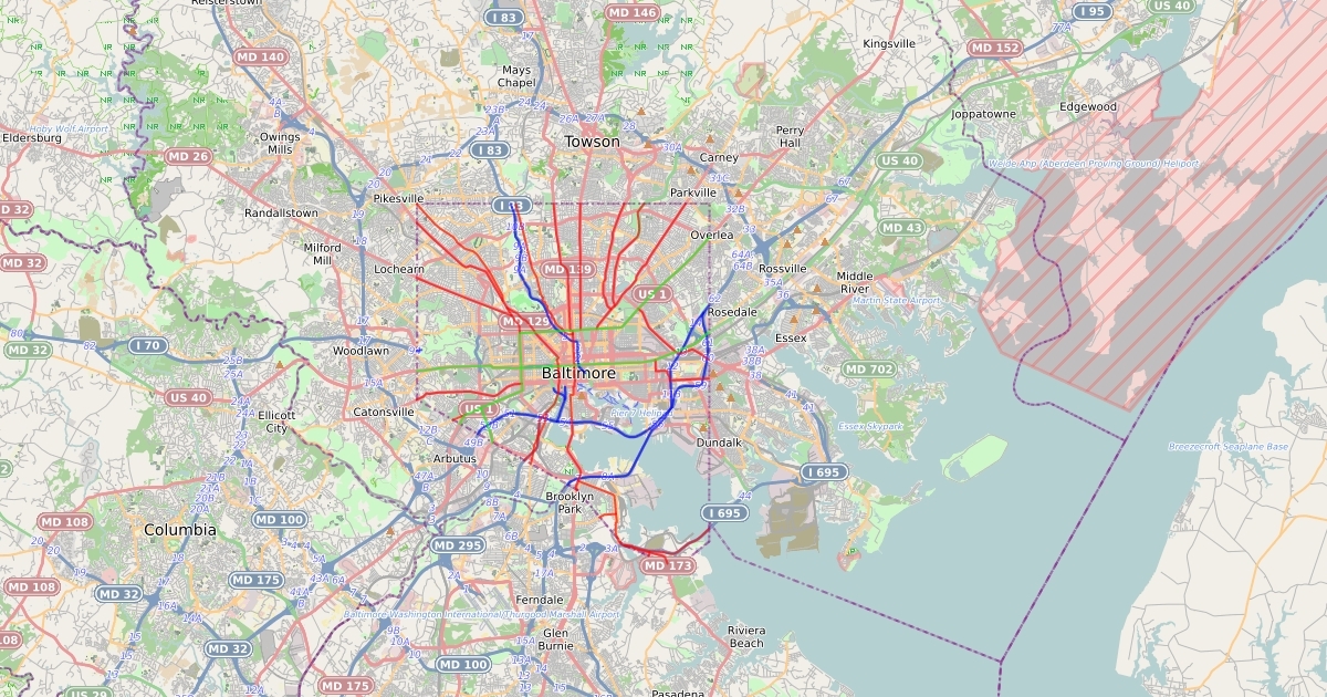 Baltimore city roads : Scribble Maps