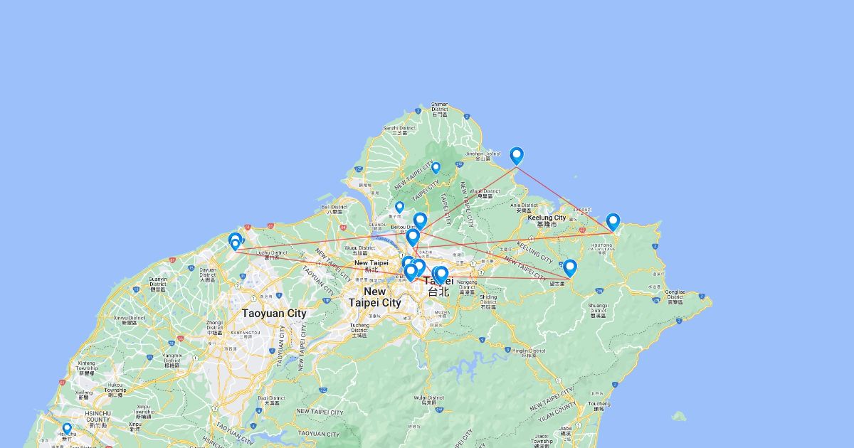 Taiwan 3-day itinerary : Scribble Maps