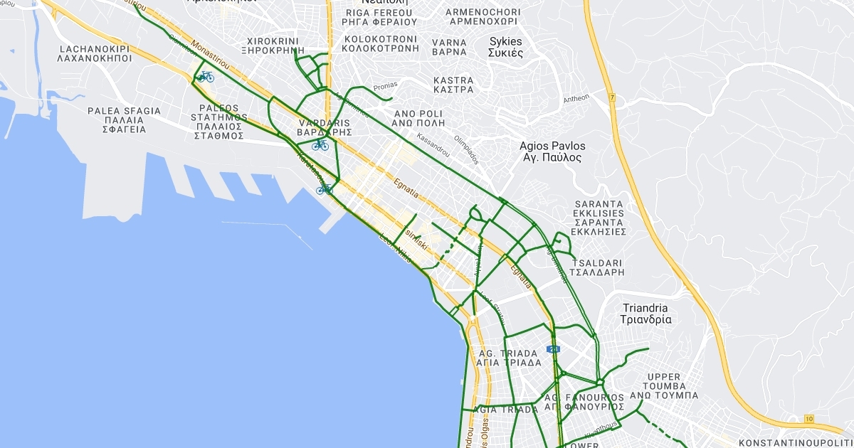ThessalonikiBikePaths : Scribble Maps