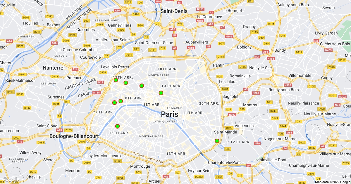 Paris avant 2000 : Scribble Maps