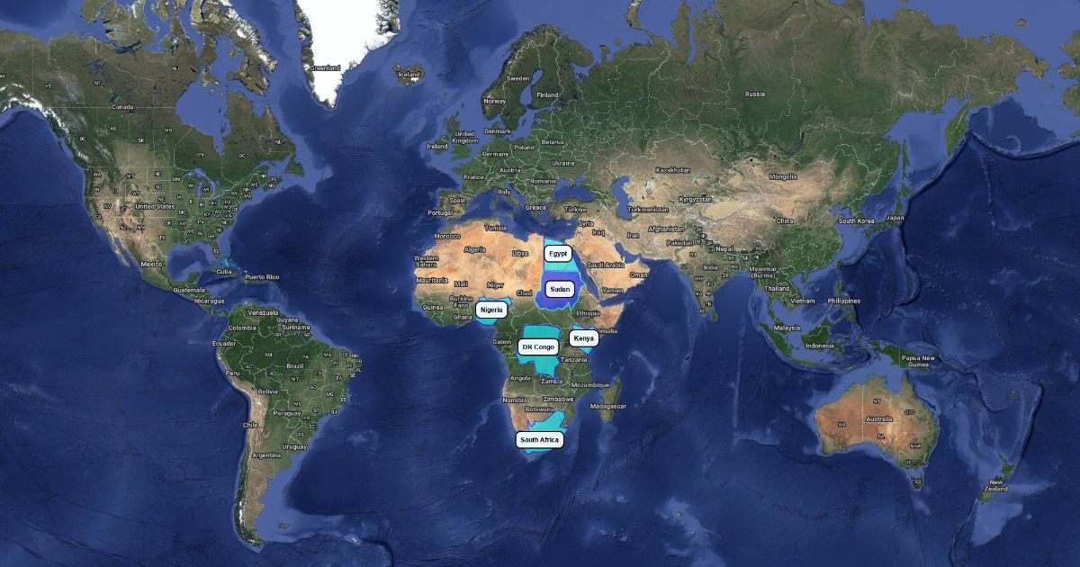 Political Map of Africa : Scribble Maps