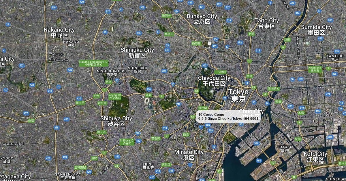 Map of Tokyo stores : Scribble Maps