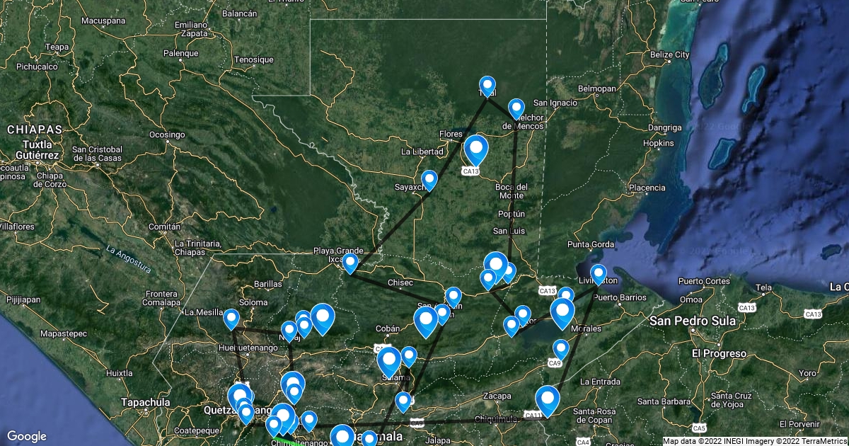 Tour Guatemala : Scribble Maps