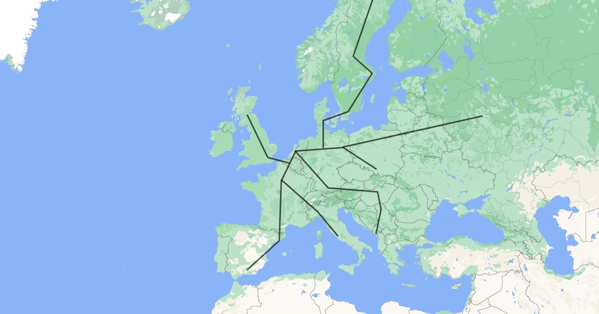 Train destination : Scribble Maps