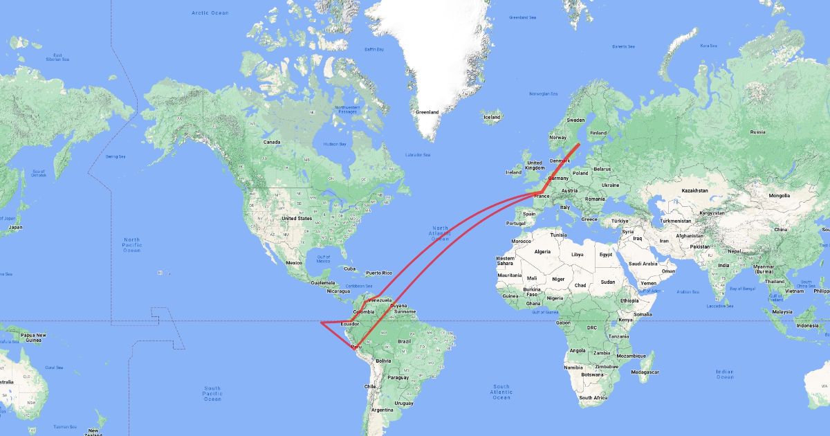 Map of a trip : Scribble Maps