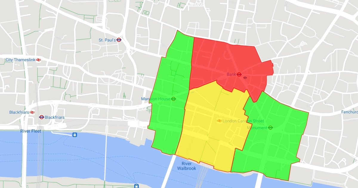 Tube Areas : Scribble Maps
