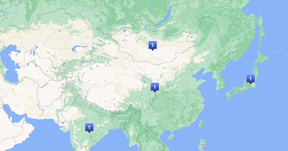 Asia Country Map 1 : Scribble Maps