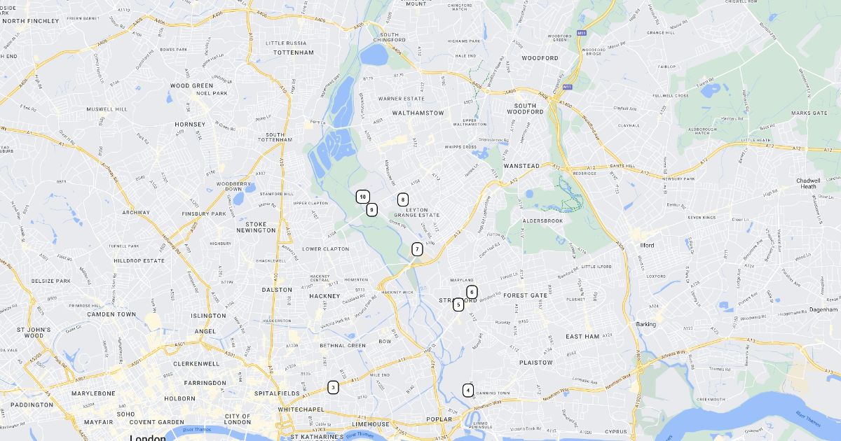 Limasole East London Map : Scribble Maps