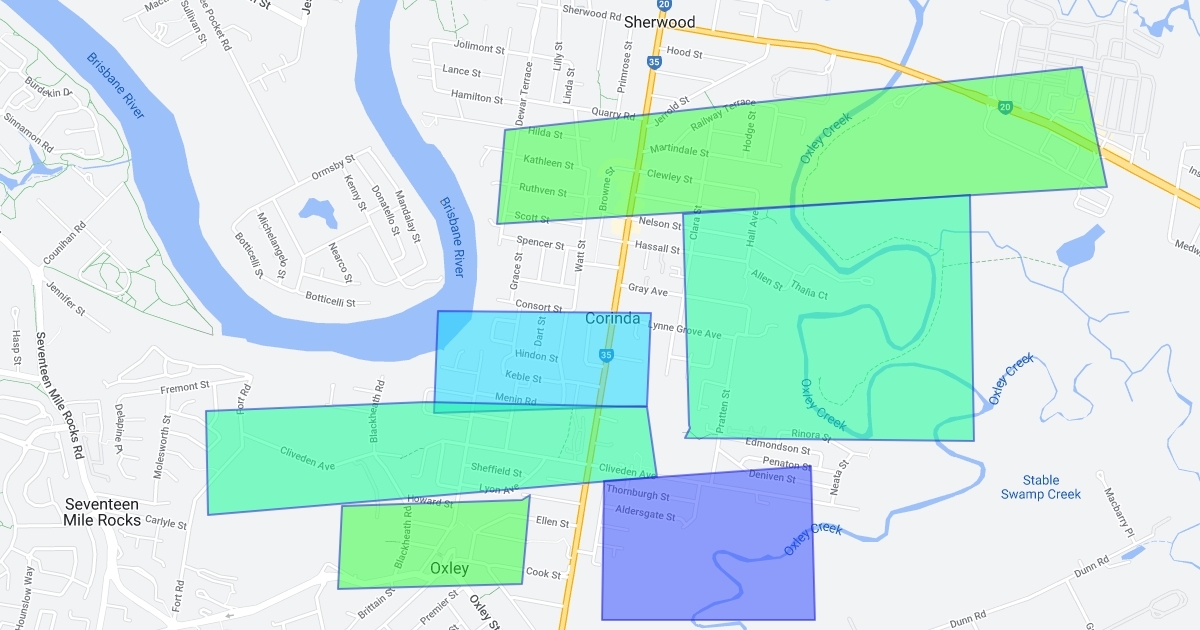 Corinda : Scribble Maps