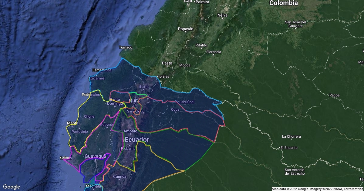 Zonas Administrativas del Ecuador, Distritos del Azuay y Circuitos de Cuenca : Scribble Maps