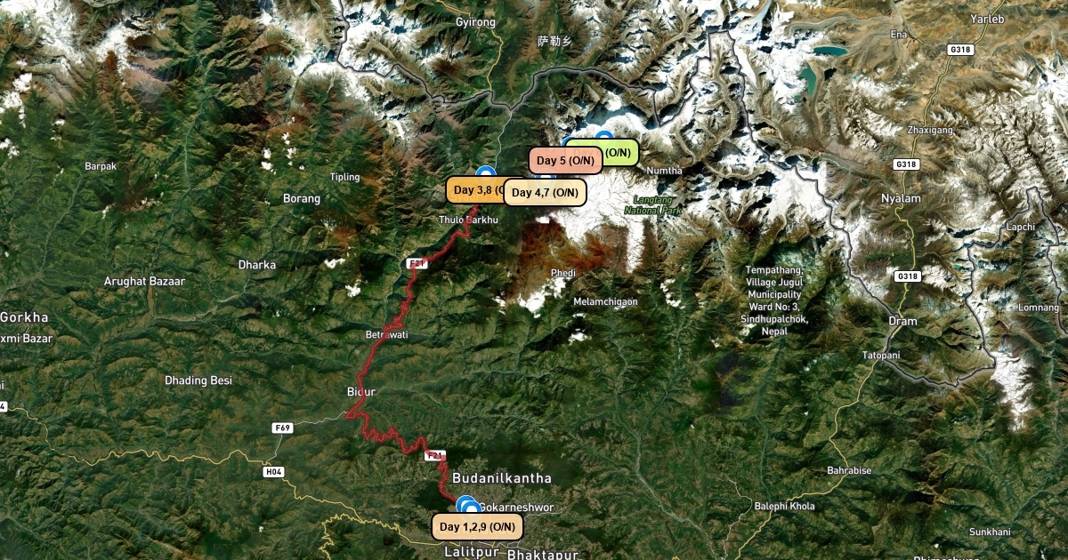 Langtang Valley Trek : Scribble Maps