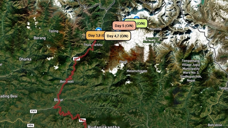 Langtang Valley Trek : Scribble Maps