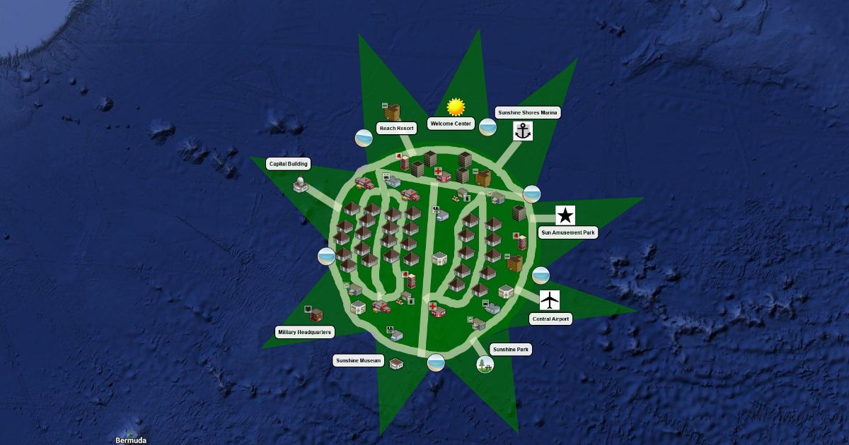 Sunshine Island : Scribble Maps