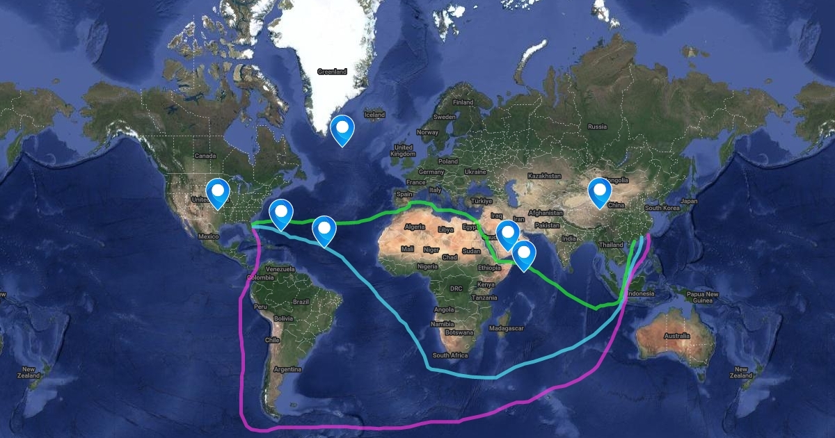 Shipping Routes : Scribble Maps