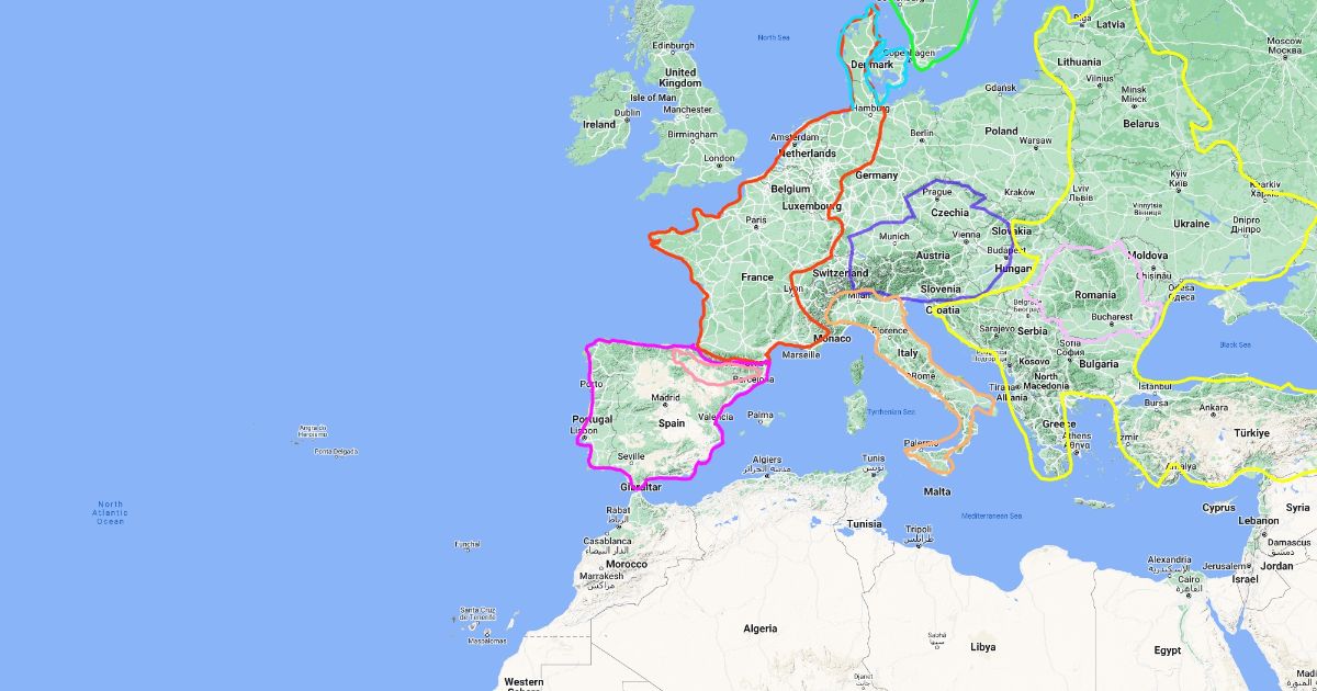 Map of European : Scribble Maps