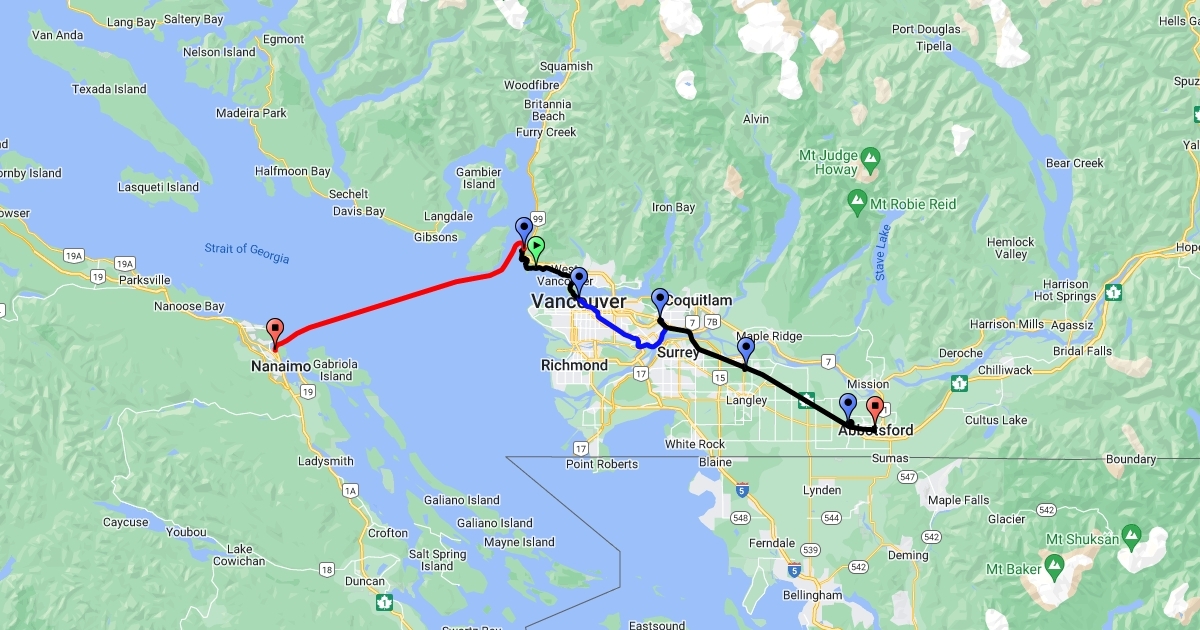 Vancouvery Transit Outbound : Scribble Maps