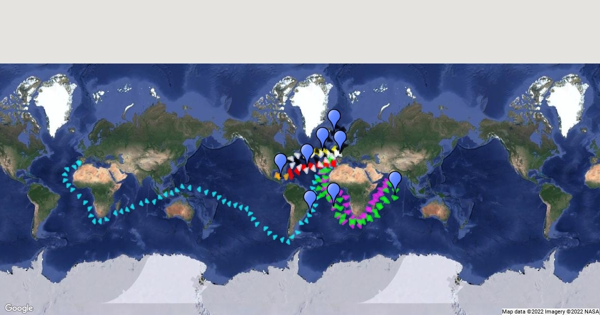 Map of Voyages : Scribble Maps