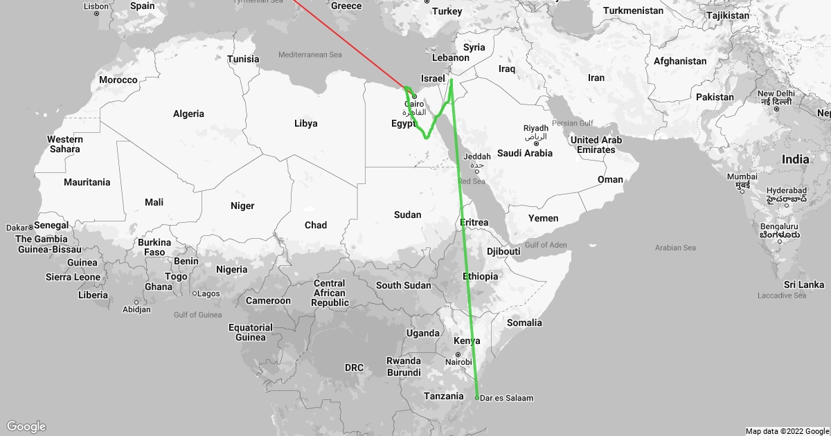 RTW itinerary : Scribble Maps