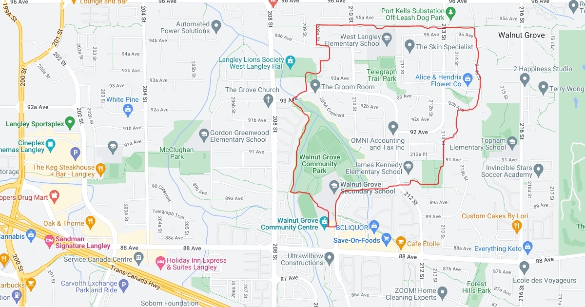 terry fox run 2011 walnut grove : Scribble Maps