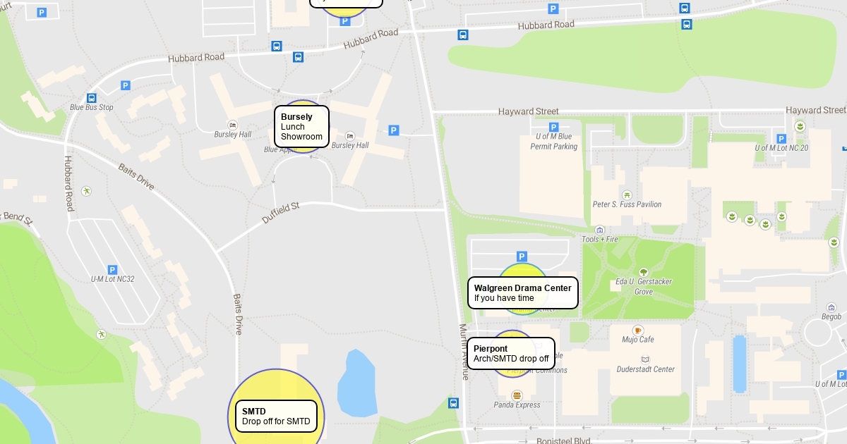 Alternate Tour Stops : Scribble Maps