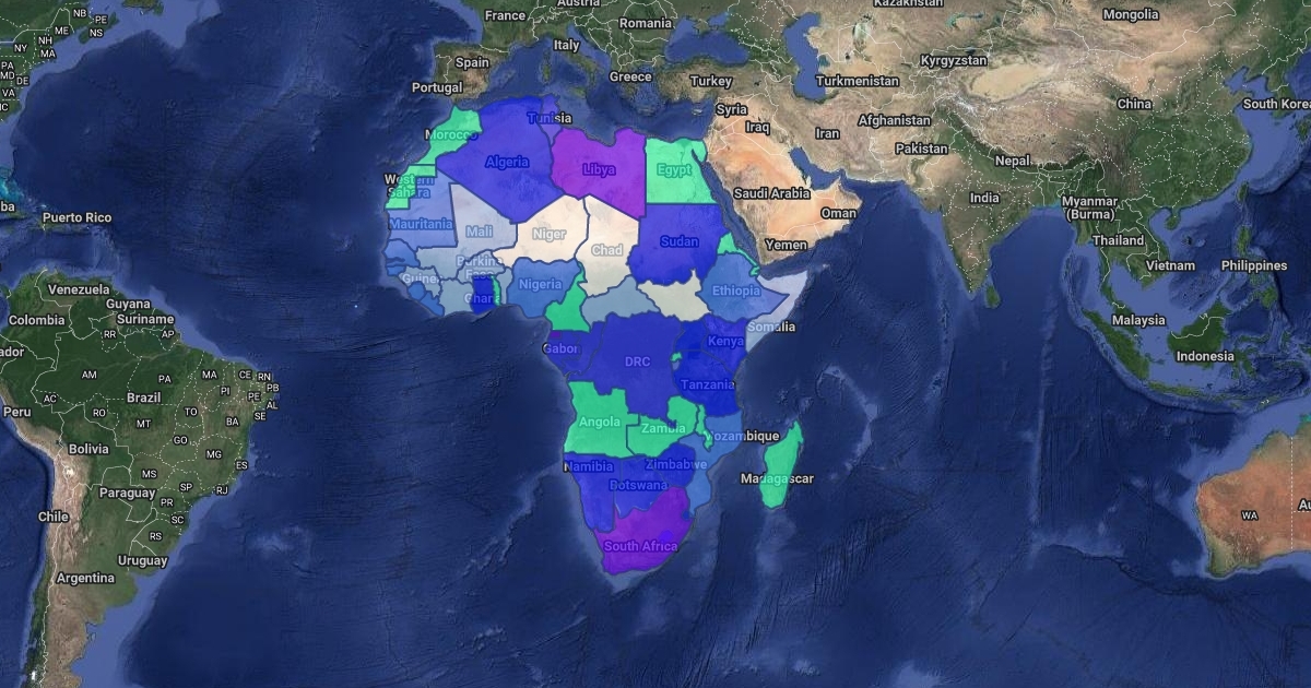 Literacy of People in African Countries : Scribble Maps