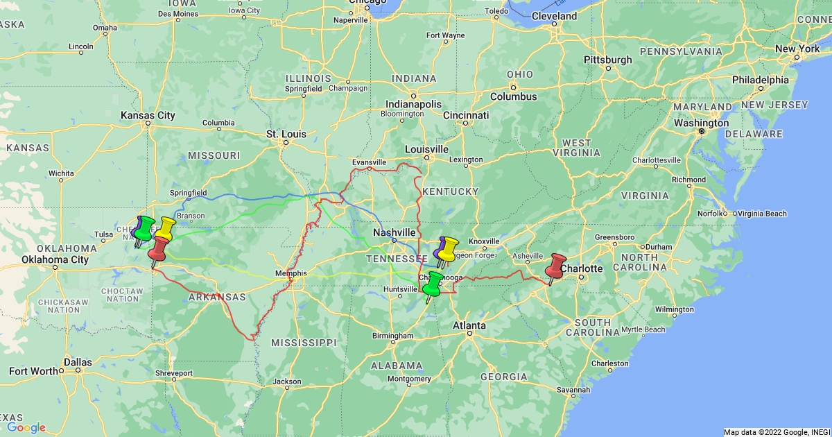 trails of tears map : Scribble Maps