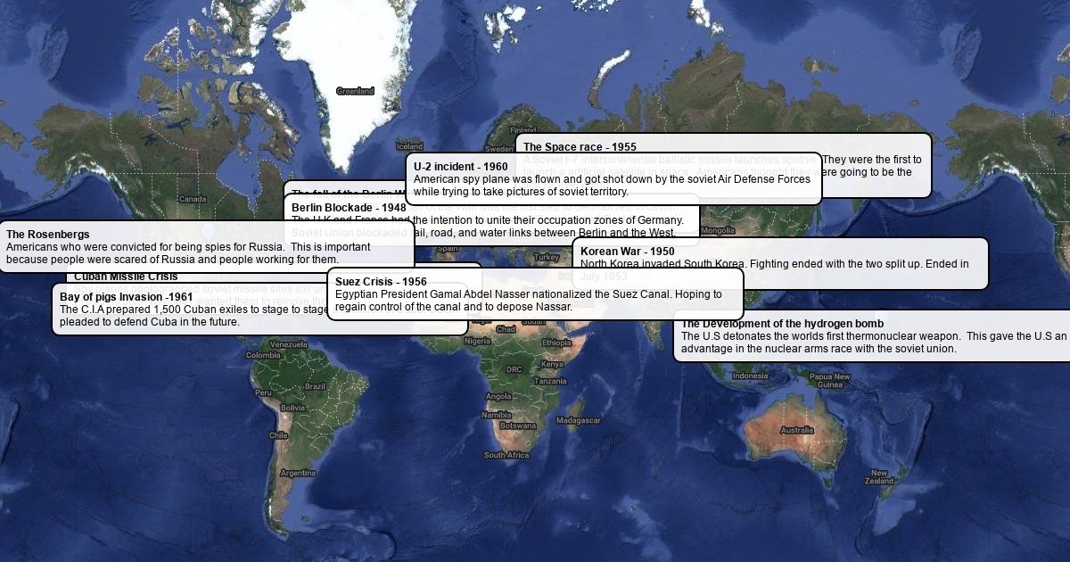 U.S History Cold war : Scribble Maps