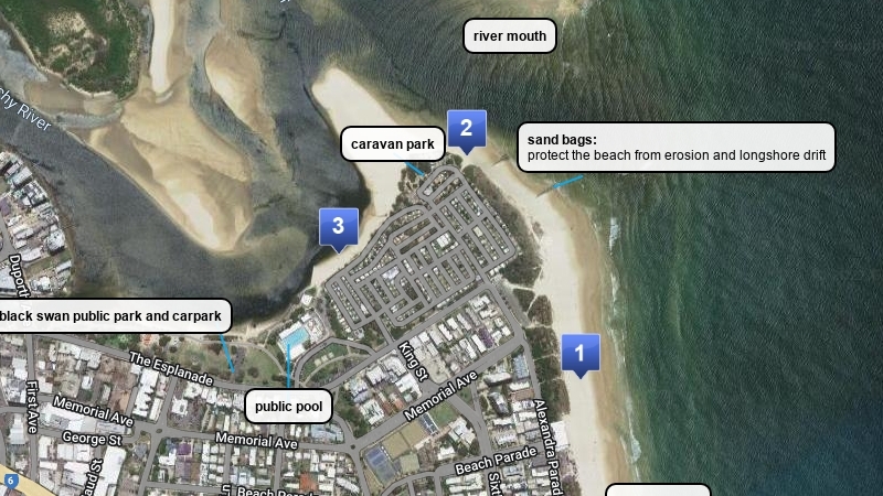 map of Maroochydore beach : Scribble Maps