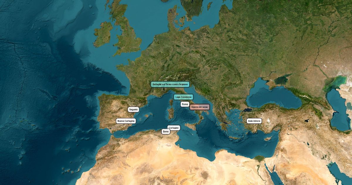 Mappa storia Annibale : Scribble Maps