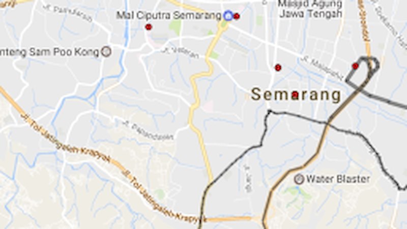 Peta Semarang & sekitarnya : Scribble Maps