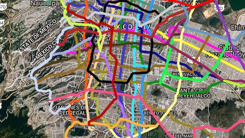 plan maestro del metro CDMX : Scribble Maps
