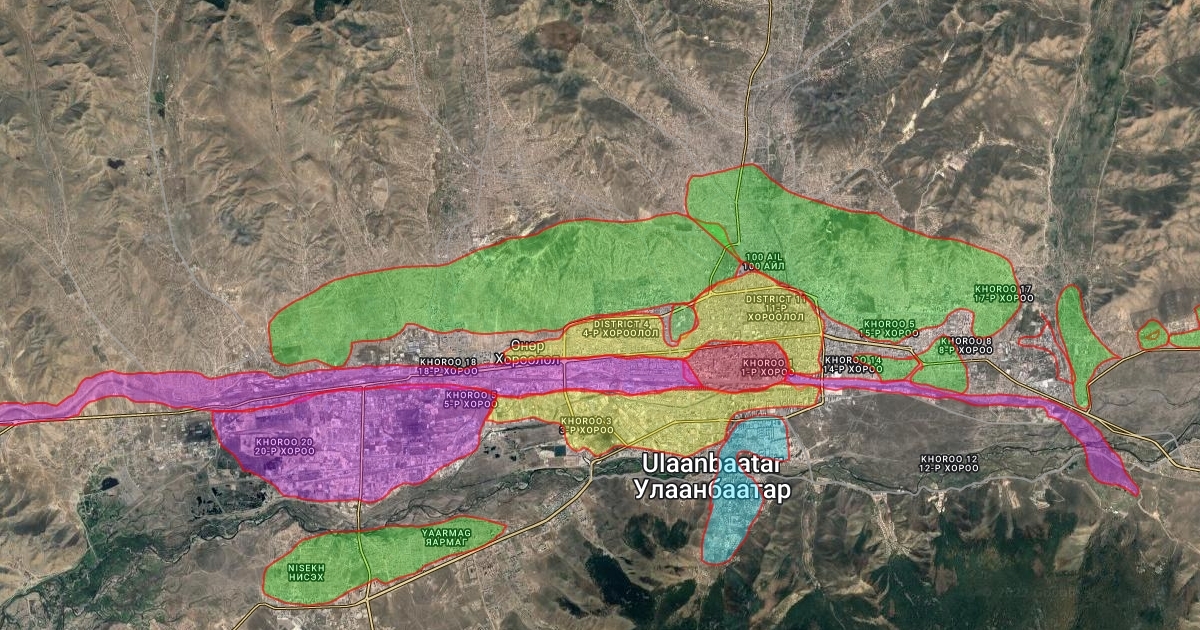 Ulaanbaatar Sectors : Scribble Maps