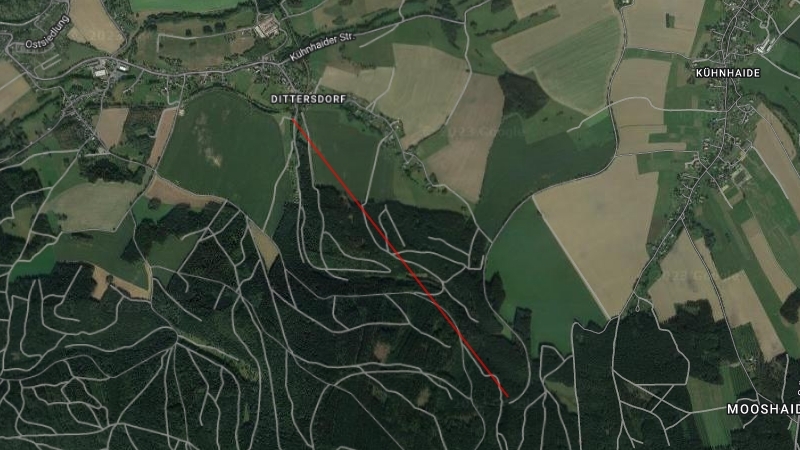 2km gerade : Scribble Maps