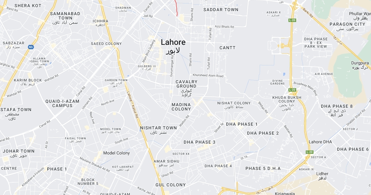 Lahore Cantt. : Scribble Maps