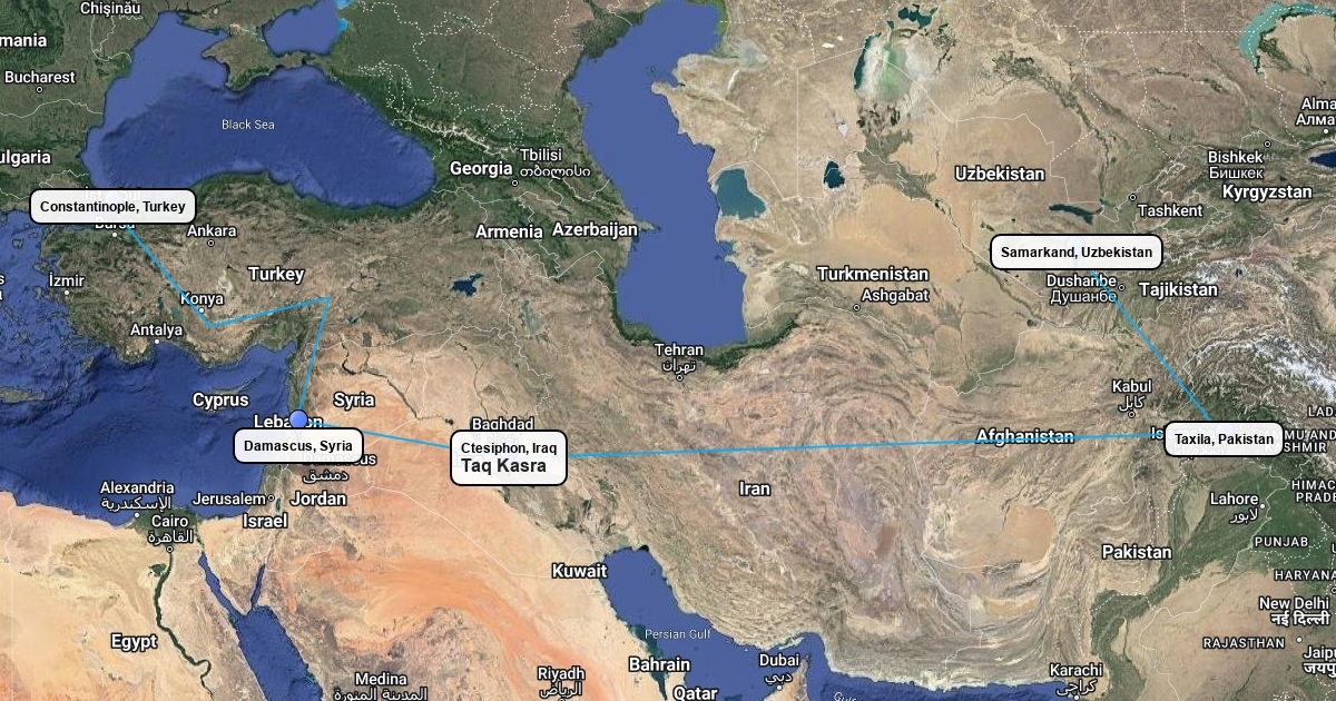 Personal silk road journey : Scribble Maps