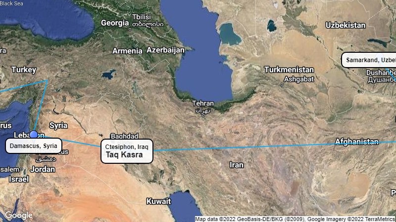 Personal silk road journey : Scribble Maps