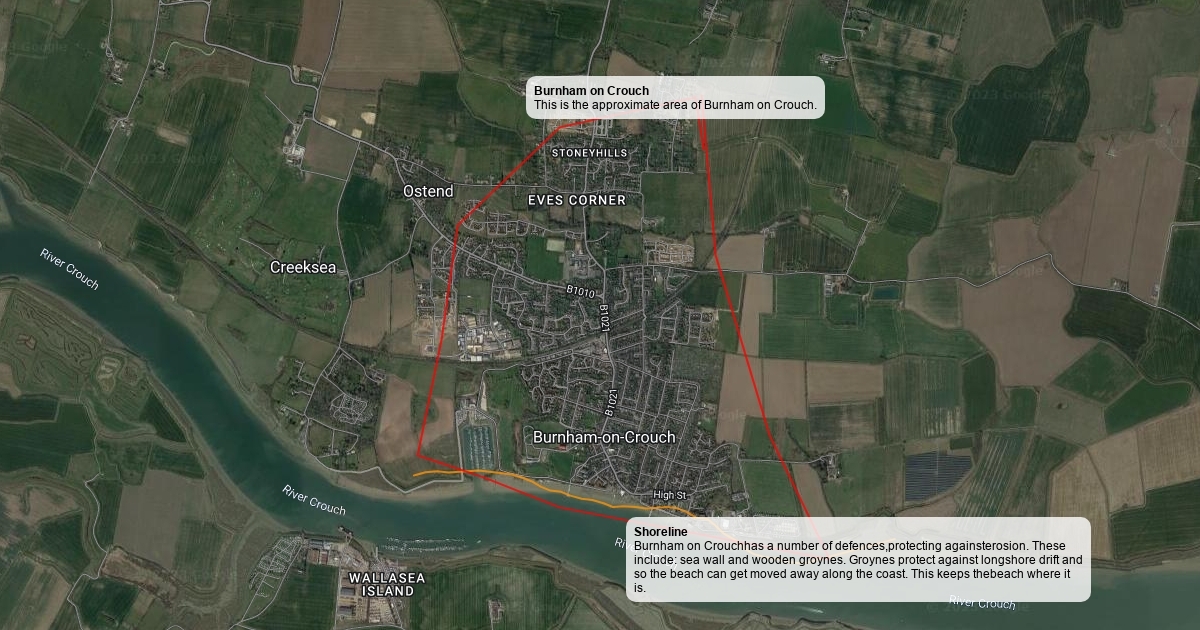Burnham on Crouch Assessment : Scribble Maps